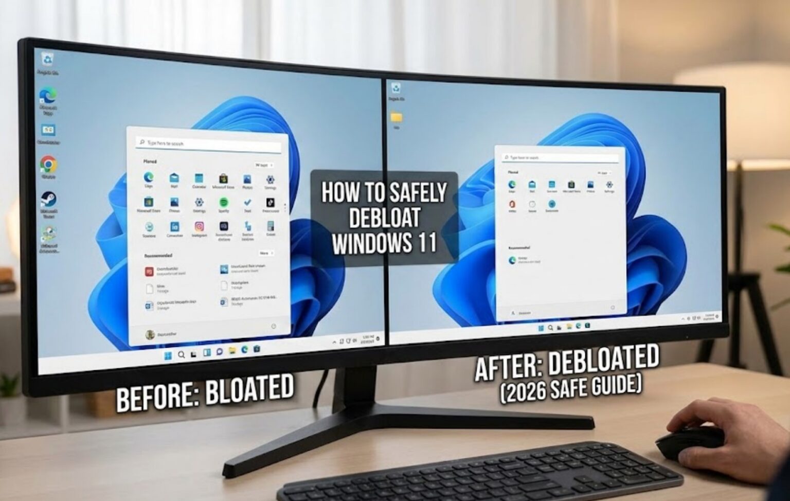 How to Debloat Windows 11 in 2026 (The Safe Way) - Tech TipTricks